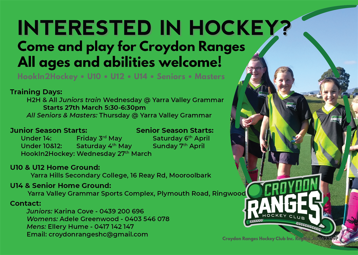 Croydon Ranges Hockey Club | Maroondah City Council